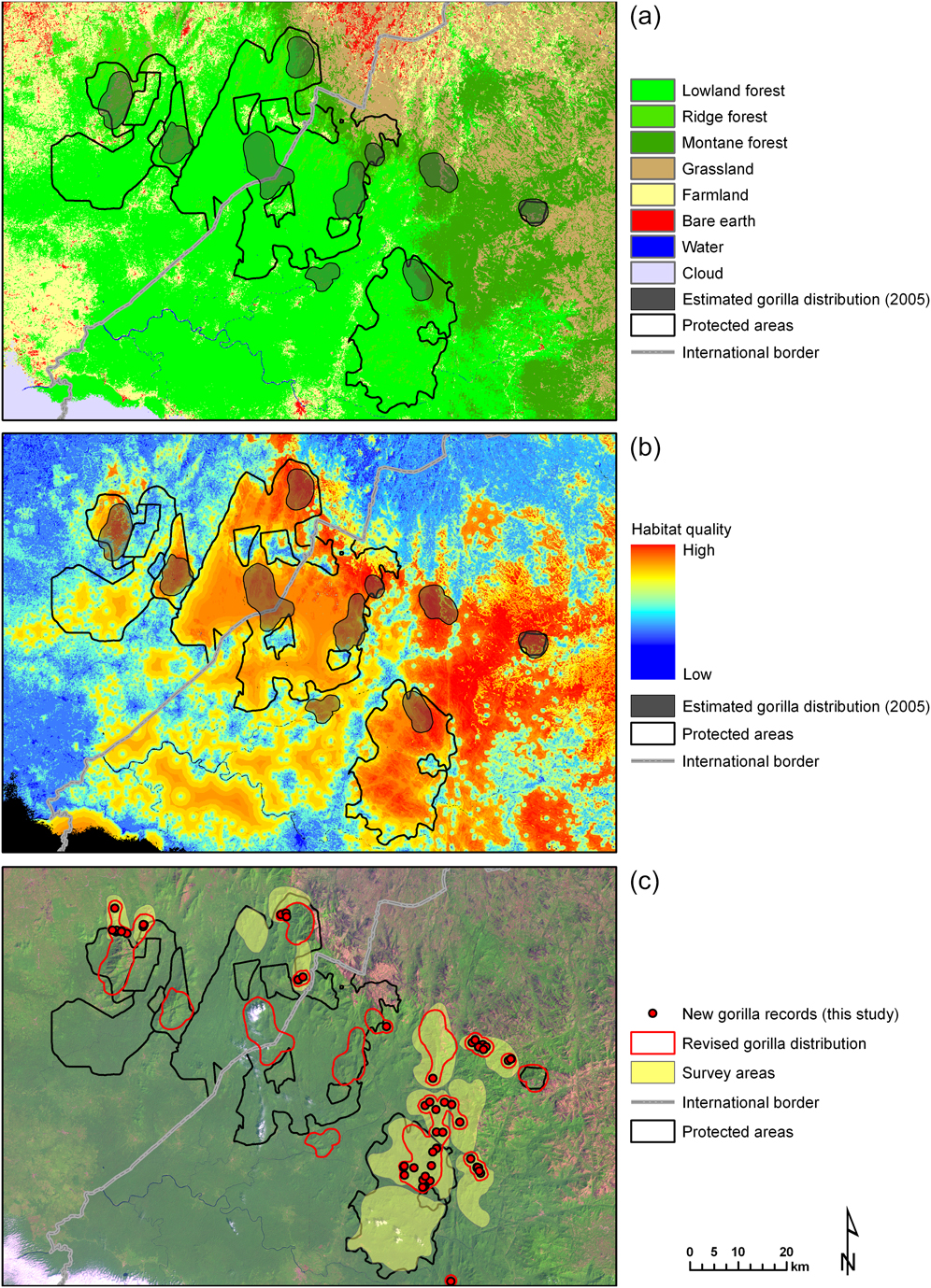 Remote sensing analysis reveals habitat, dispersal corridors and ...