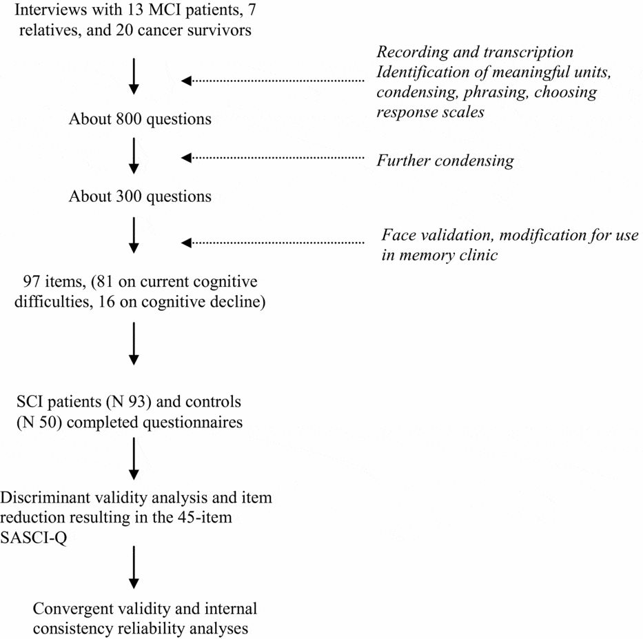 Sahlgrenska Academy Self-reported Cognitive Impairment Questionnaire ...