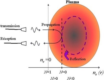 Measurement of the density of magnetized fusion plasma using microwave ...