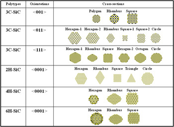 Size-, shape-, and orientation-dependent properties of SiC nanowires of ...