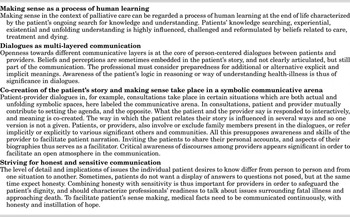 Enabling sense-making for patients receiving outpatient palliative ...