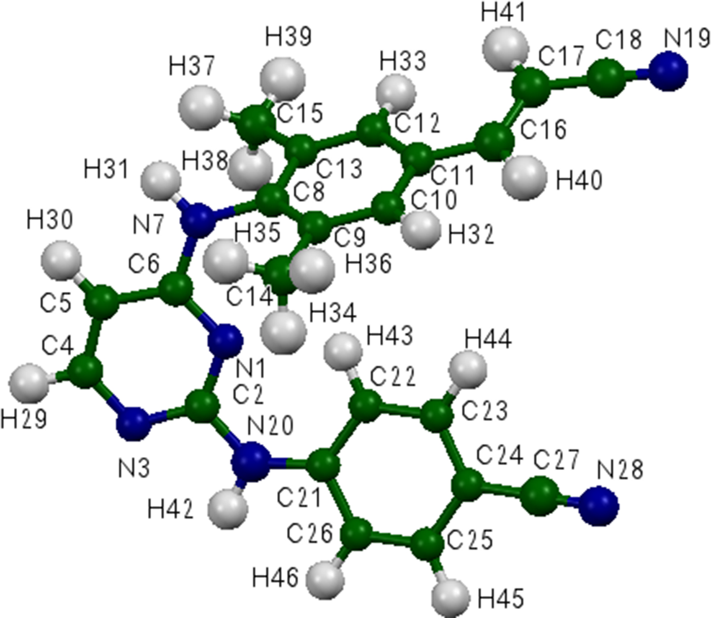 Crystal structure of rilpivirine, C22H18N6 | Powder Diffraction ...