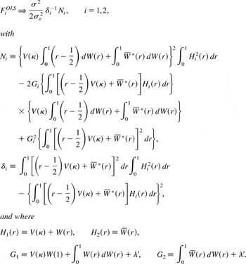ON TESTS FOR DOUBLE DIFFERENCING: METHODS OF DEMEANING AND DETRENDING ...