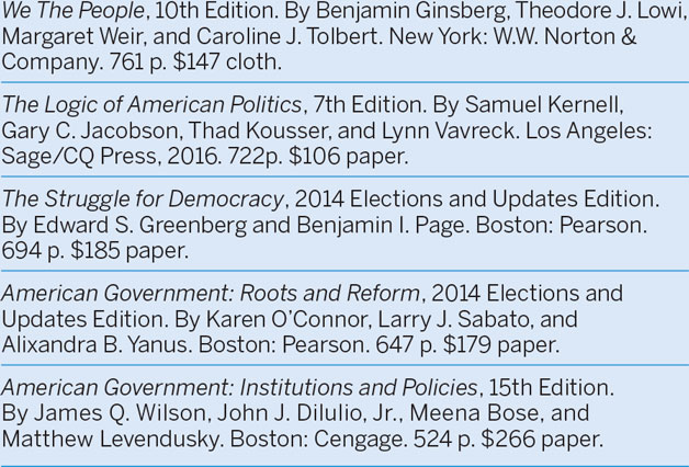 US Government Textbook Review | PS: Political Science & Politics ...