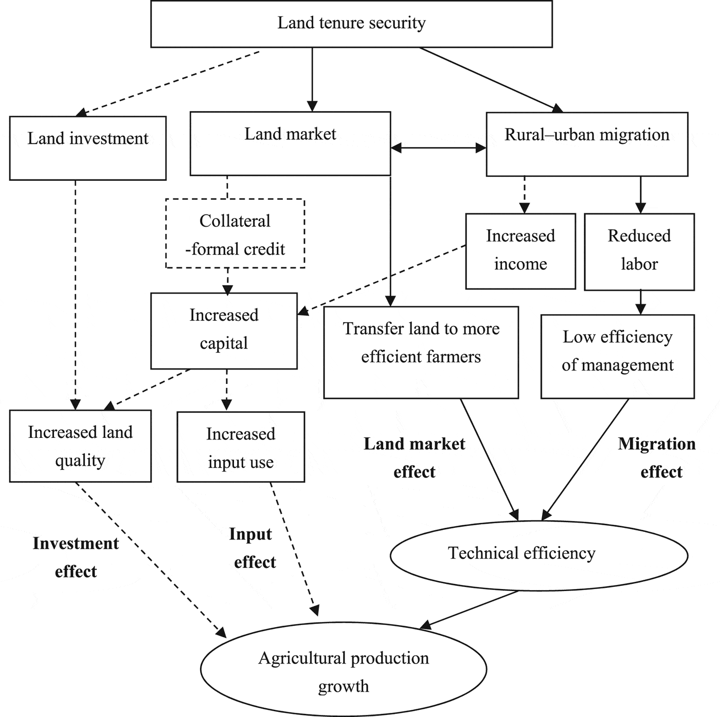 Land tenure security and technical efficiency: new insights from a case ...