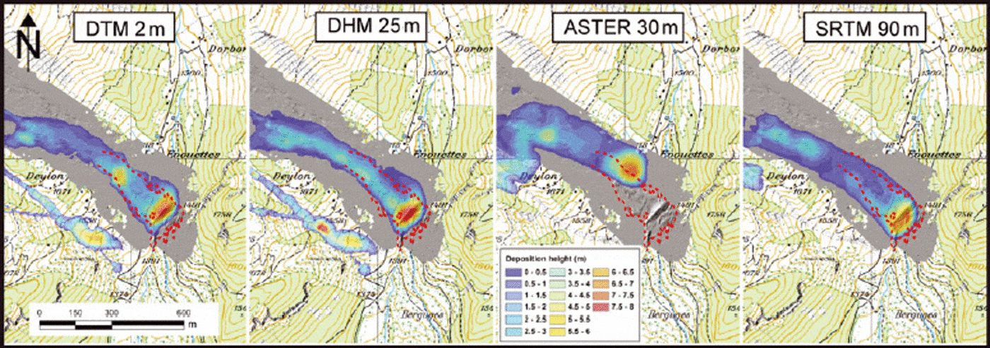 Sensitivity of snow avalanche simulations to digital elevation model ...