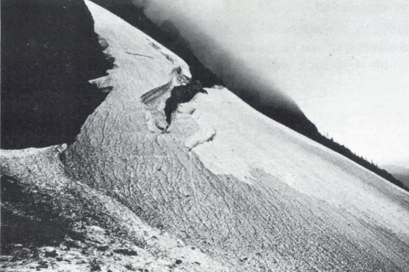 Characteristics of the Bergschrund of an Avalanche-Cone Glacier in the ...