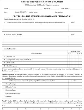 IGDA. 7: Standardised multi-axial diagnostic formulation | The British ...
