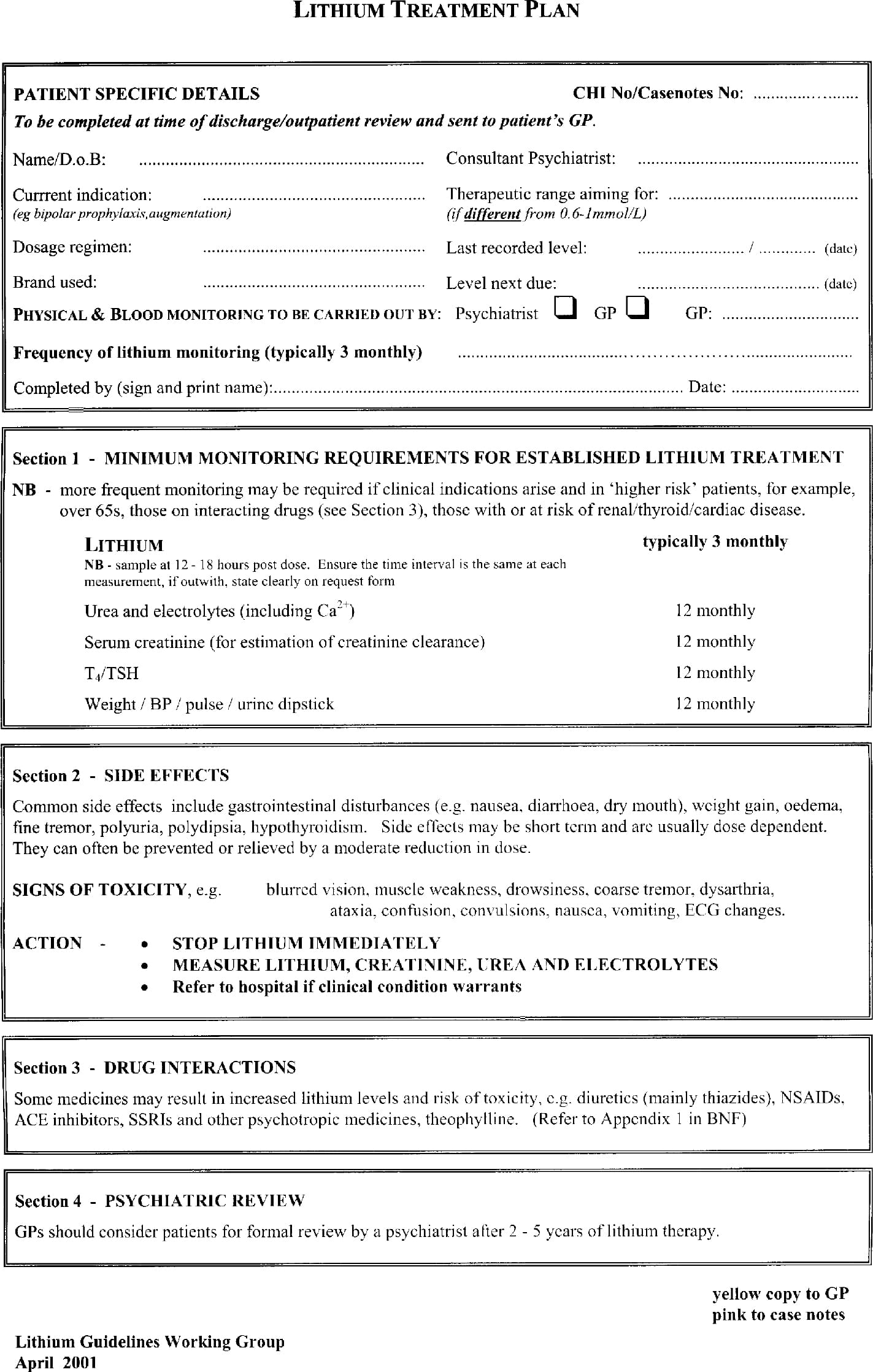 Monitoring patients on lithium – a good practice guideline ...