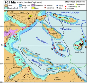 Image Permian World Map Permian Extinctioncivilization
