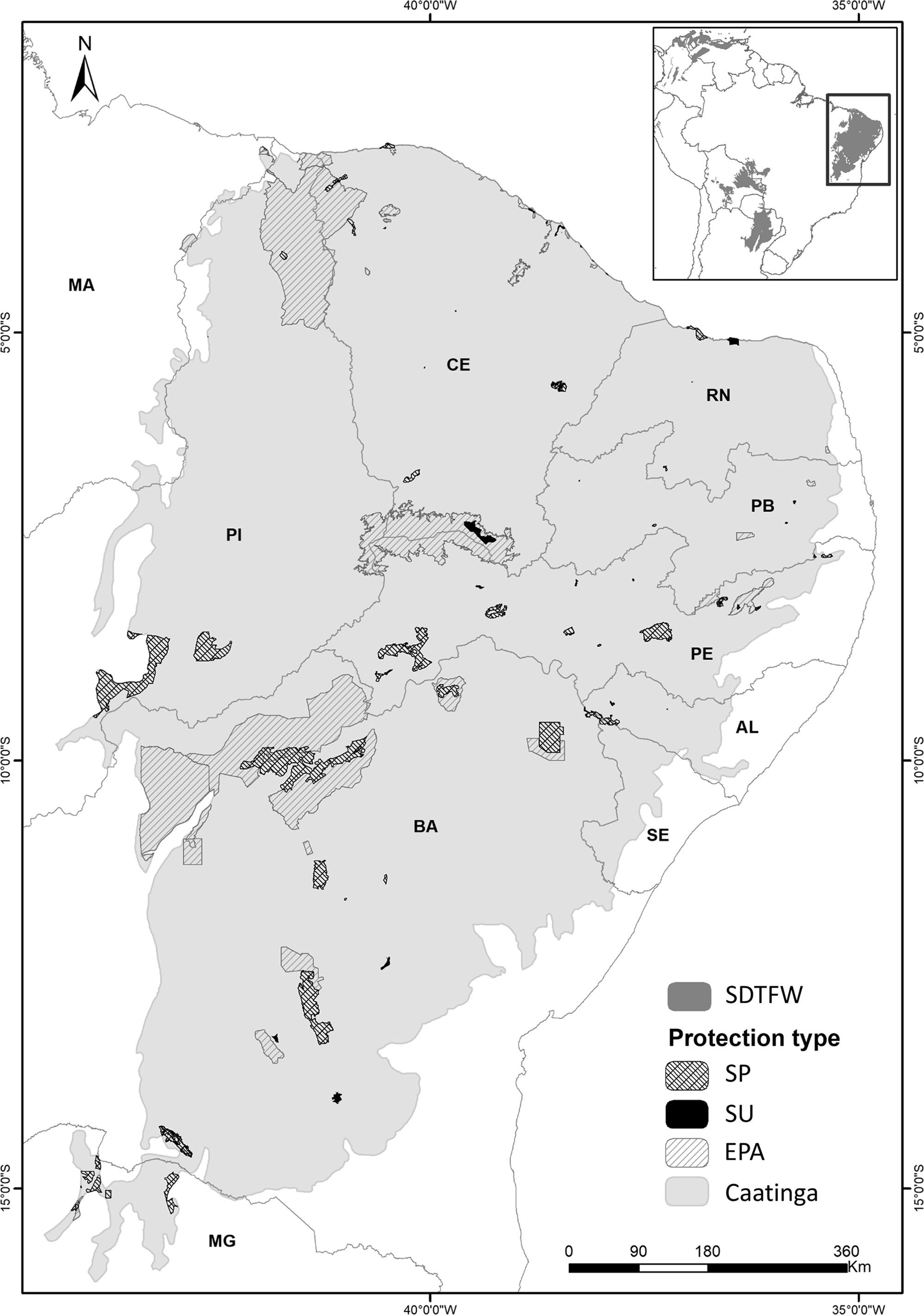 The Brazilian Caatinga protected areas: an extremely unbalanced ...