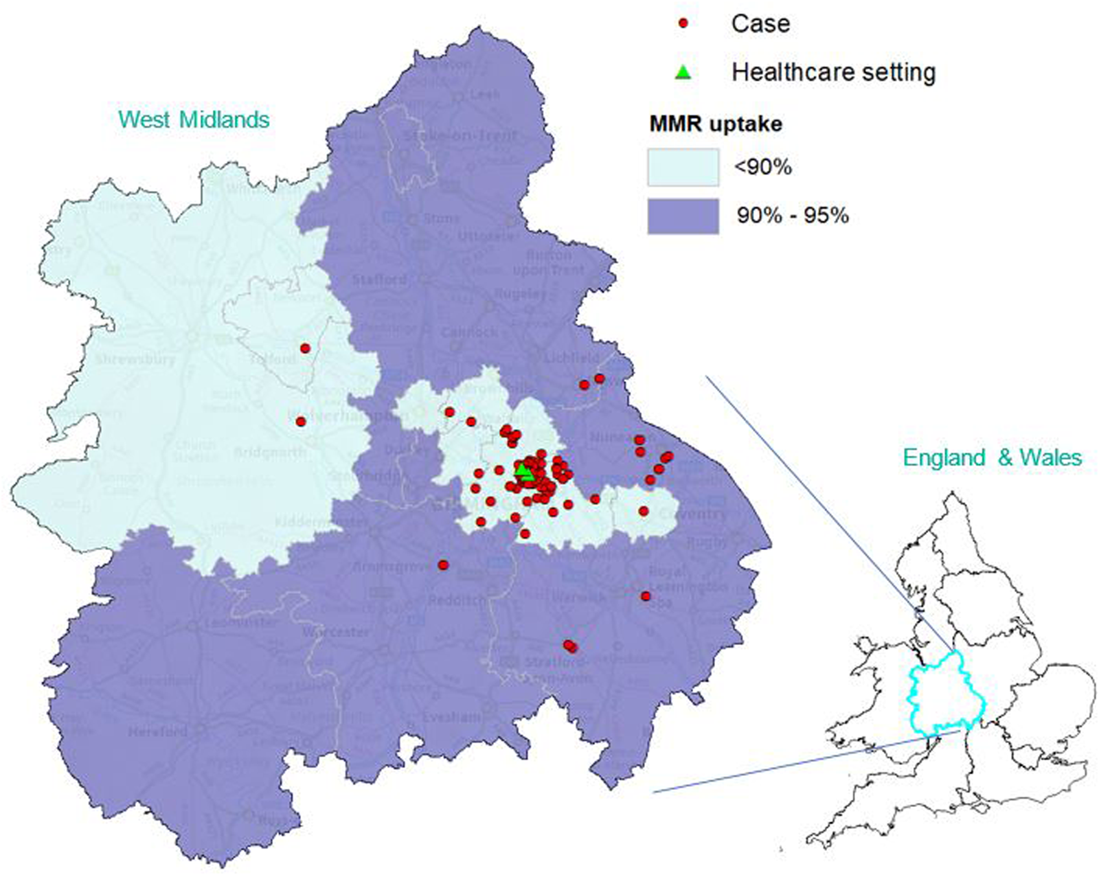 A large outbreak of measles in the West Midlands, England, 2017–2018 ...