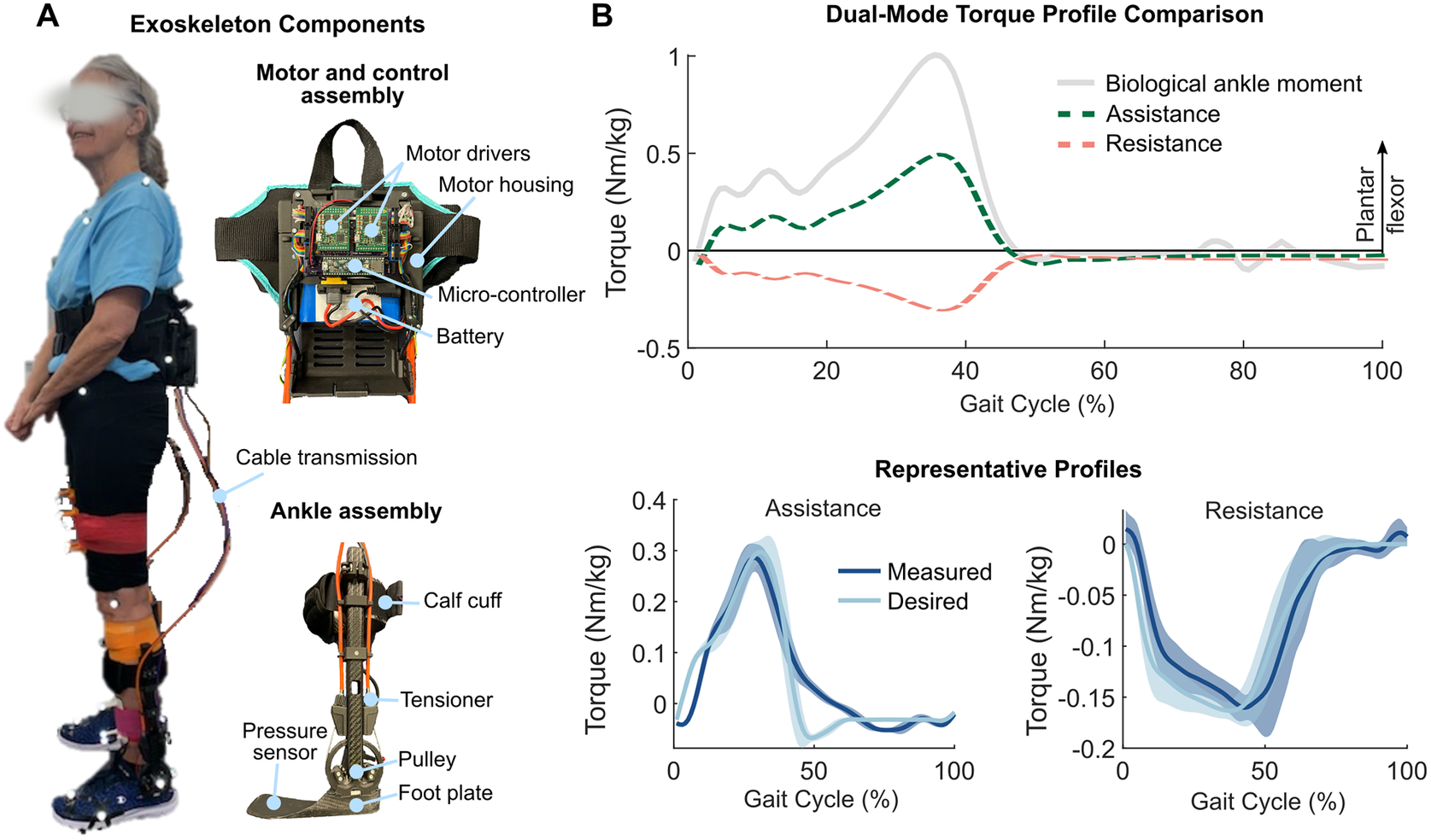 Feasibility evaluation of a dual-mode ankle exoskeleton to assist and ...