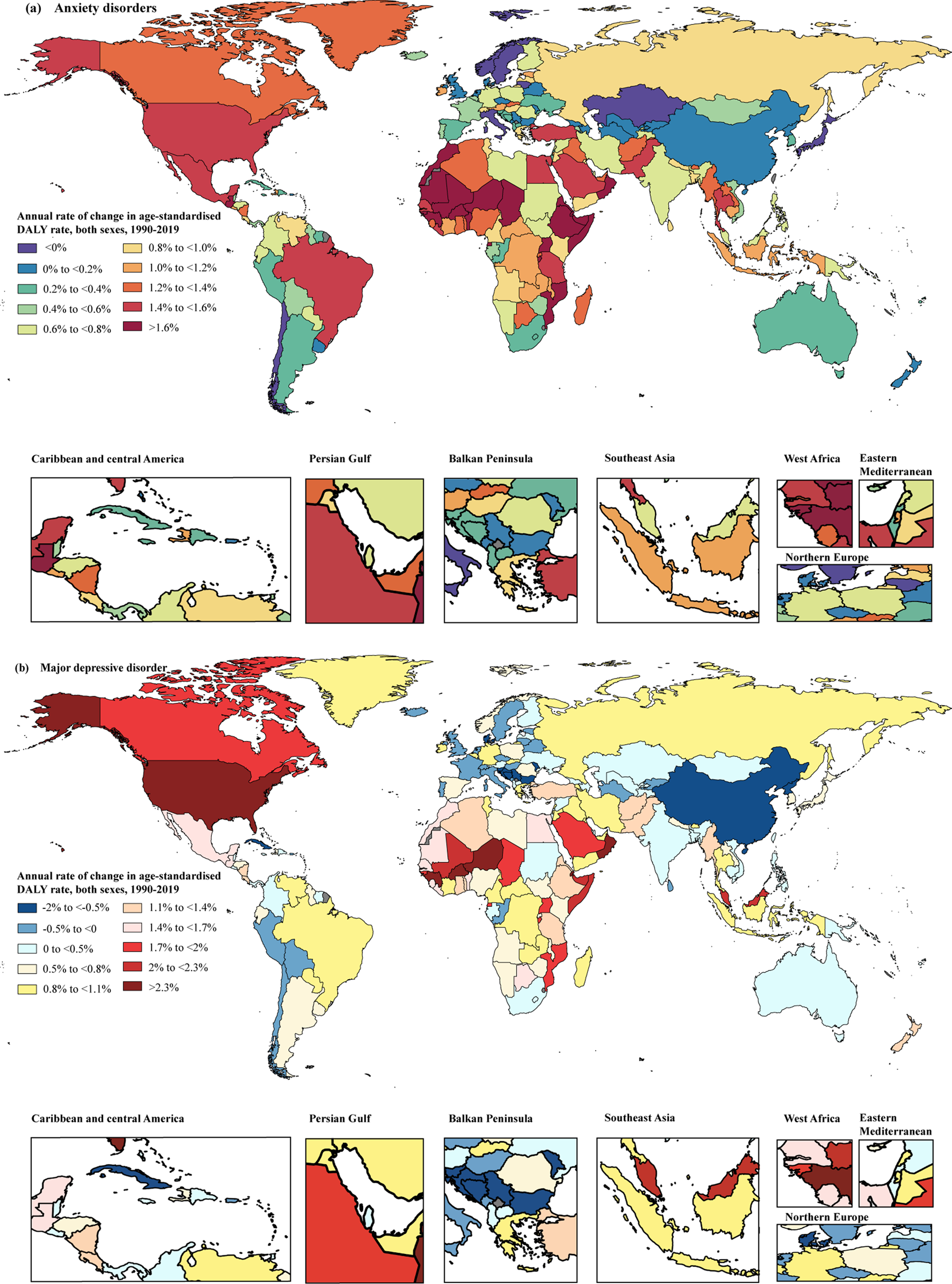 Global trends and regional differences in the burden of anxiety ...