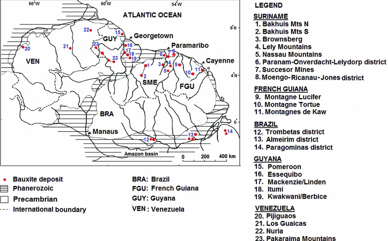 Bauxite deposits in Suriname: Geological context and resource ...