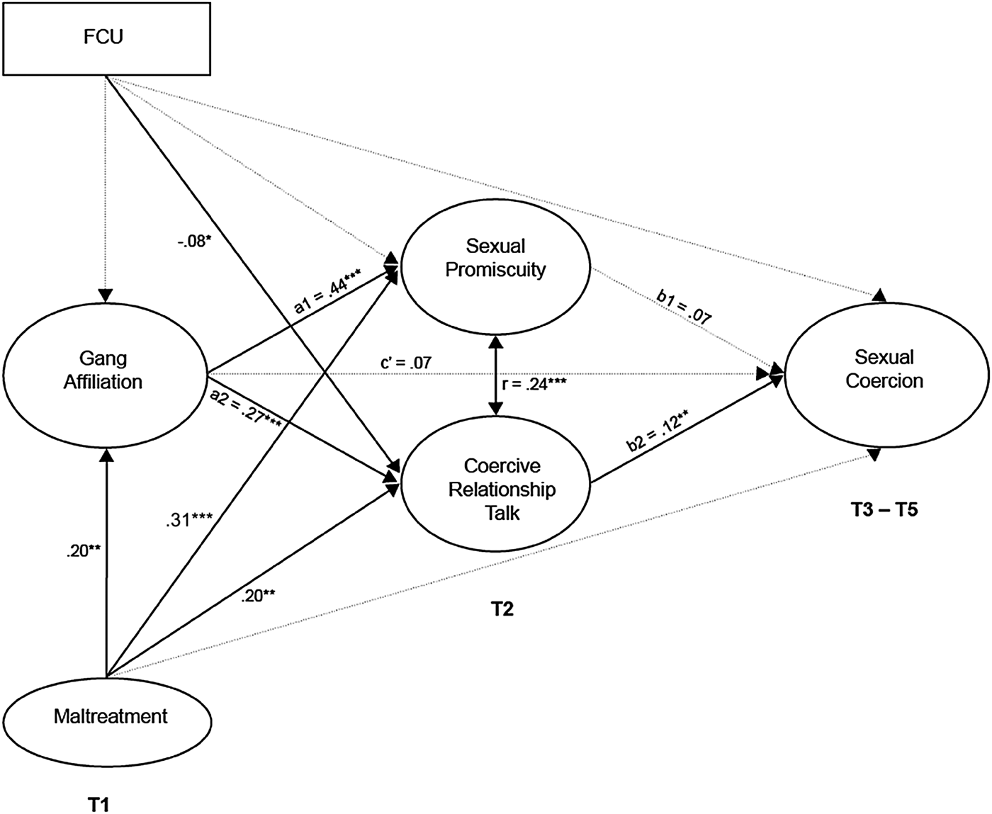 Predicting sexual coercion in early adulthood: The transaction among ...