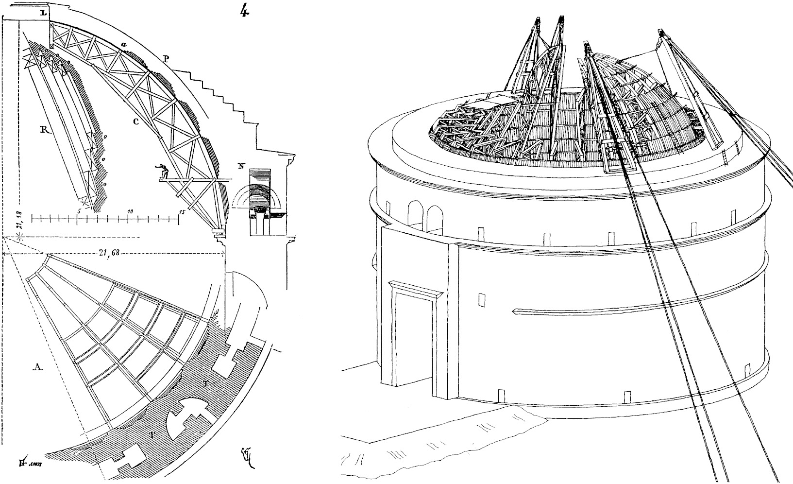 Pantheon, Rome - a lesser known rear view, showing how it was built ...