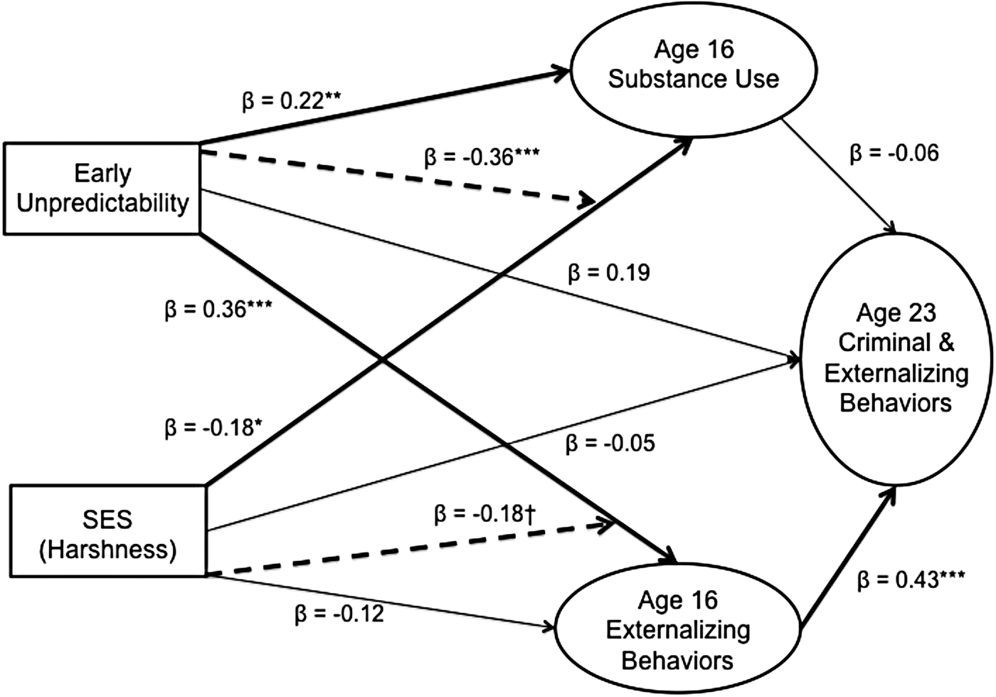 Early unpredictability predicts increased adolescent externalizing behaviors and substance use ...