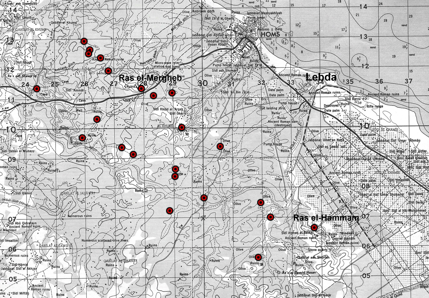 The Lepcitanian landscape across the ages: the survey between Ras el ...
