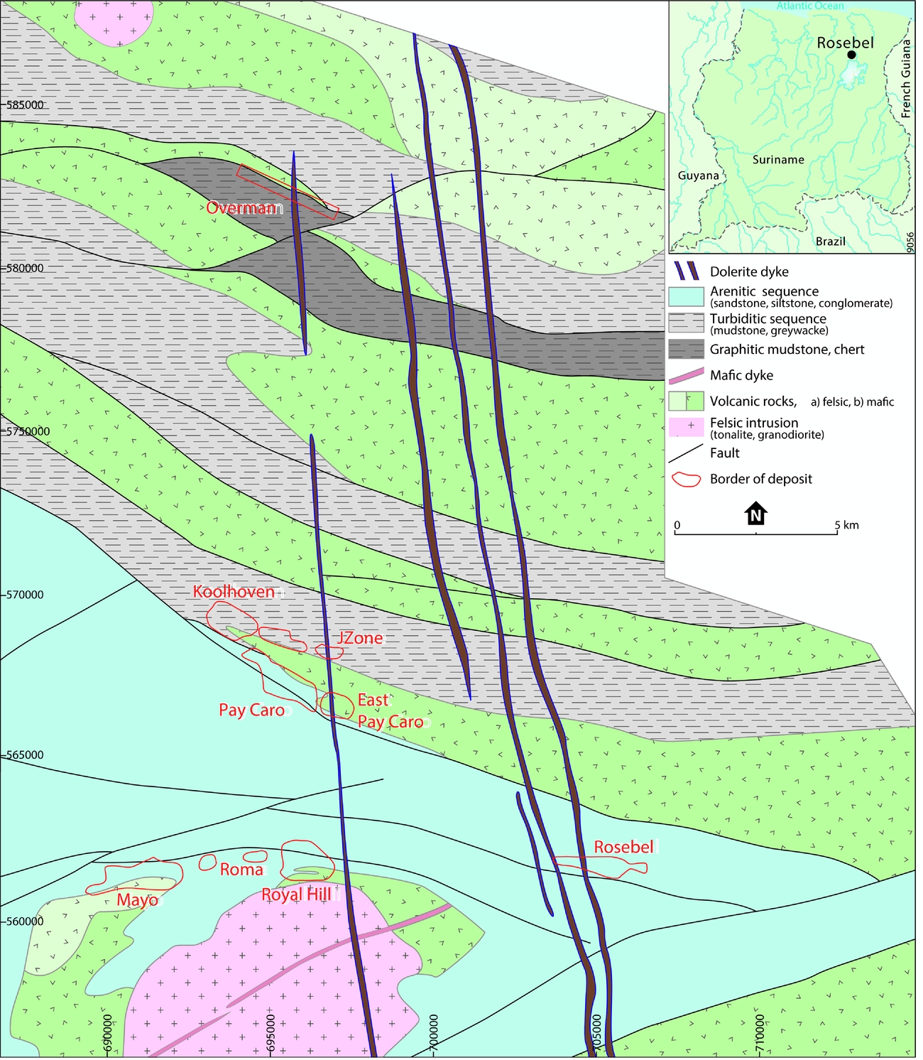 Gold deposits of Suriname: geological context, production and economic ...
