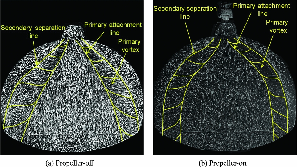 Influence of propeller slipstream on vortex flow field over a typical ...
