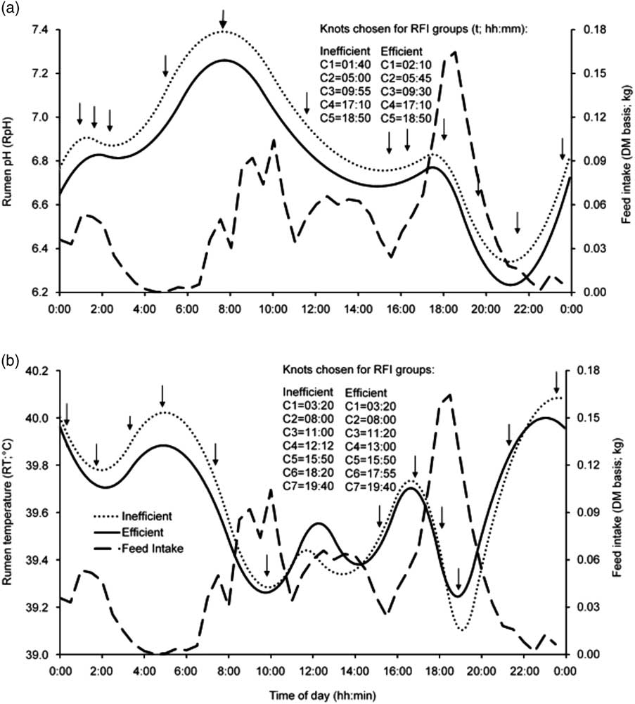 Associations of rumen parameters with feed efficiency and sampling ...