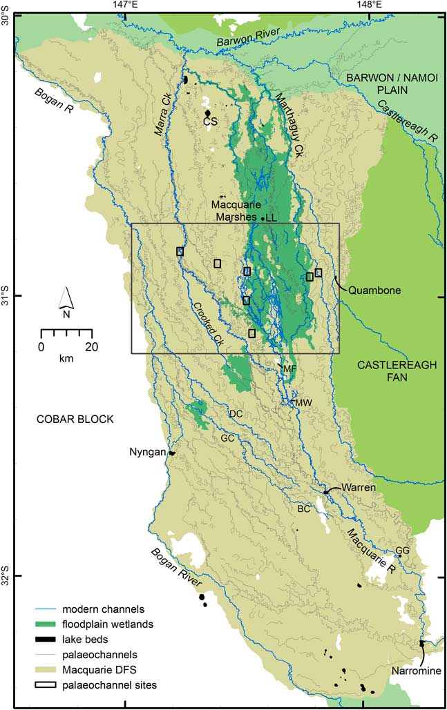Dramatic reduction in size of the lowland Macquarie River in response ...