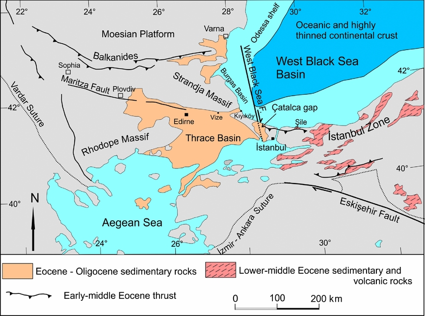 The Thrace Basin and the Black Sea: the Eocene–Oligocene marine ...