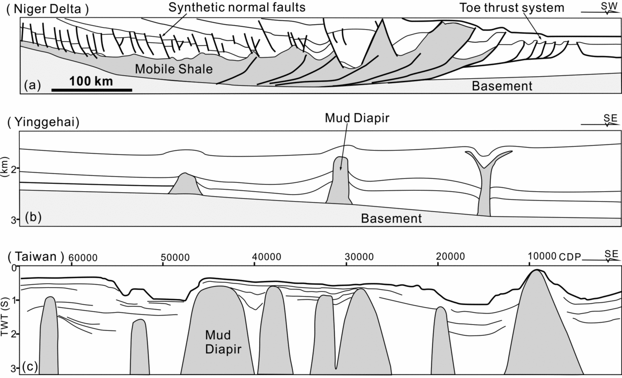 Structural features and formation conditions of mud diapirs in the ...