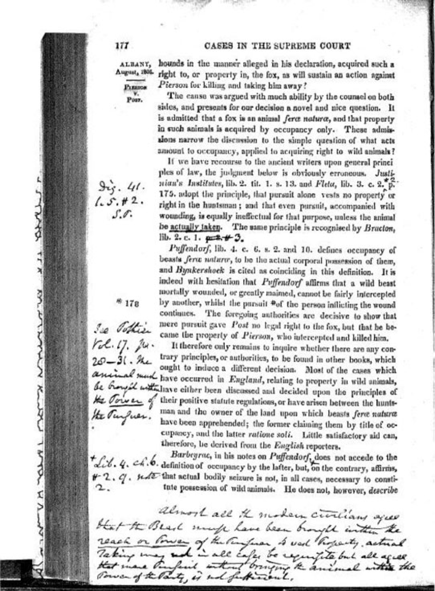 Pierson v. Post: A Great Debate, James Kent, and the Project of ...