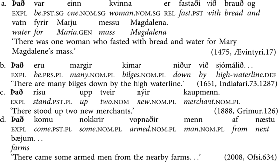Cataphora, expletives and impersonal constructions in the history of ...