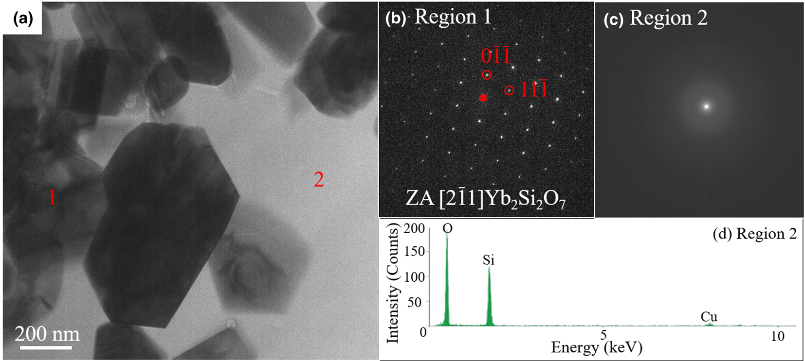 Molten calcium–magnesium–aluminosilicate interactions with ytterbium ...