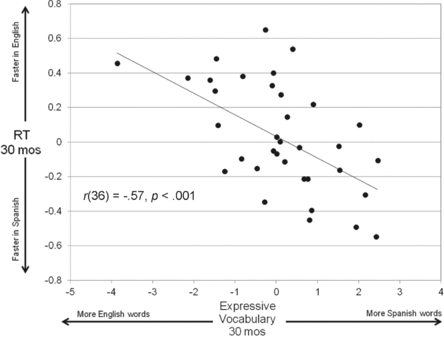Relative language exposure, processing efficiency and vocabulary in ...