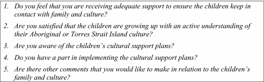 ‘It's a Family Responsibility’: Family and Cultural Connection for ...