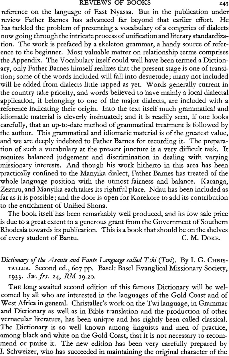 Dictionary of the Asante and Fante Language called Tshi (Twi). By I. G ...