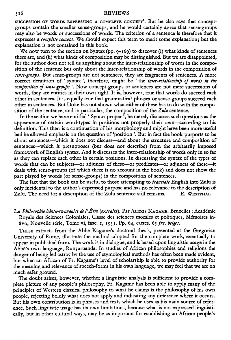 La Philosophie băntu-rwandaise de l'Être (extraits). Par Alexis Kagame ...
