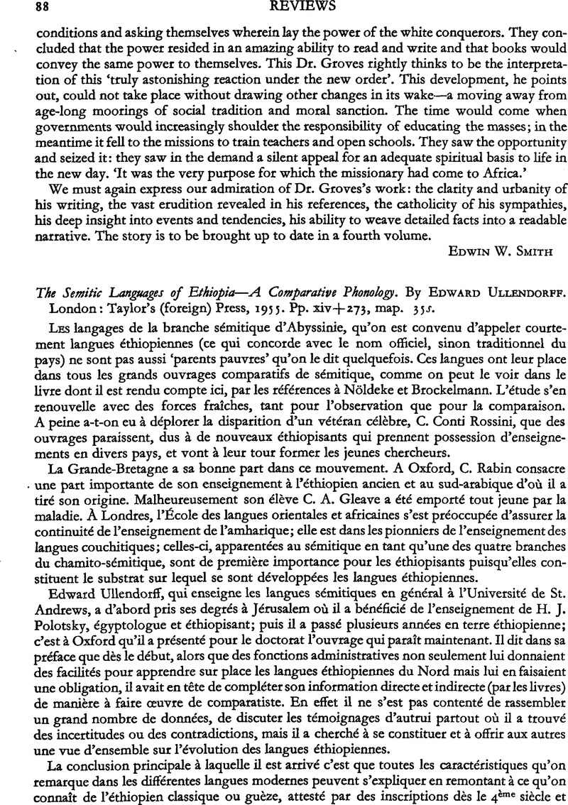 The Semitic Languages of Ethiopia—A Comparative Phonology. By Edward ...