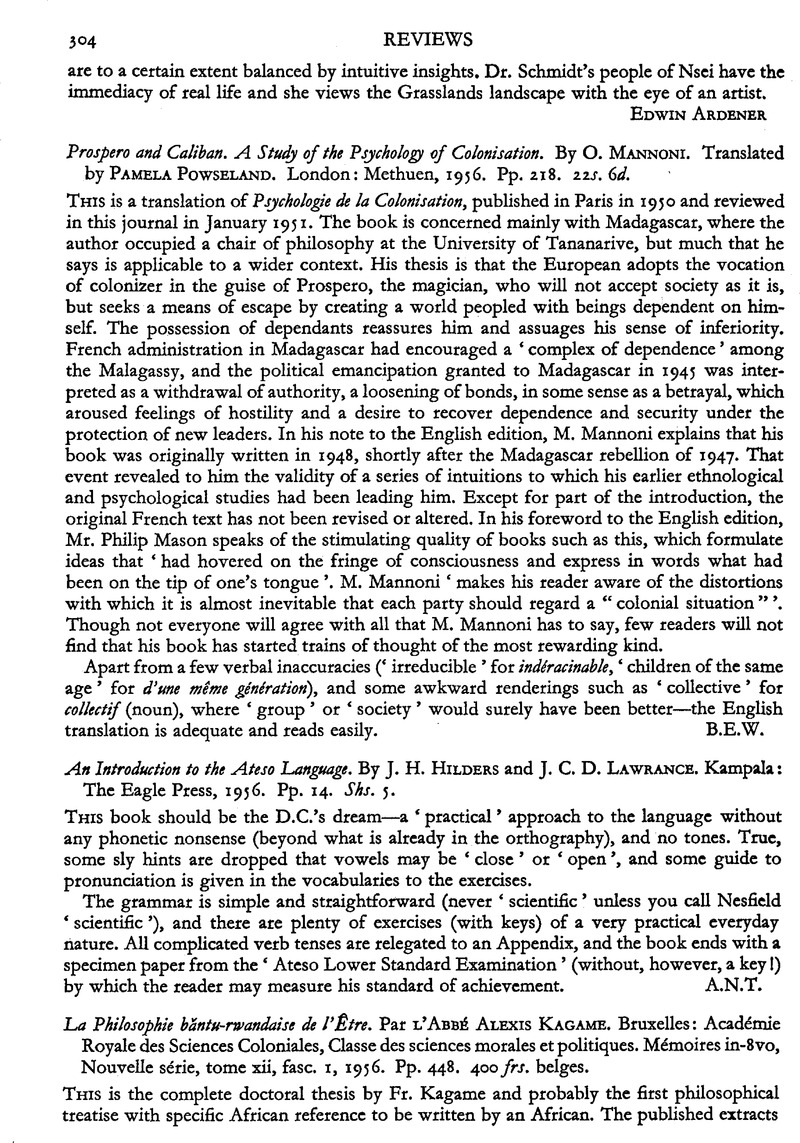La Philosophie bântu-rwandaise de l'Être. Par l'Abbé Alexis Kagame ...