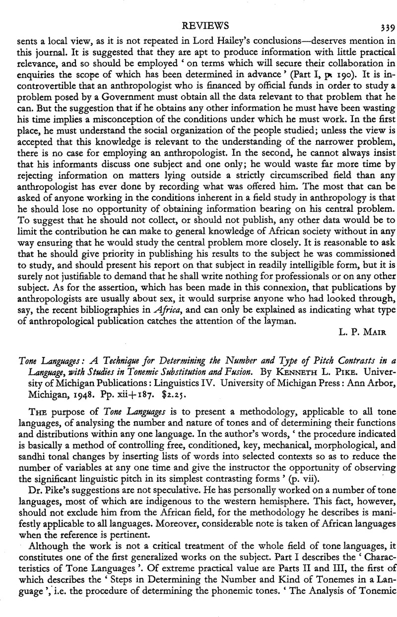 Tone Languages: A Technique for Determining the Number and Type of ...