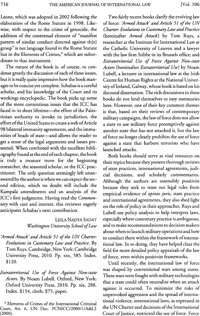 ‘Armed Attack’ and Article 51 of the UN Charter: Evolutions in ...