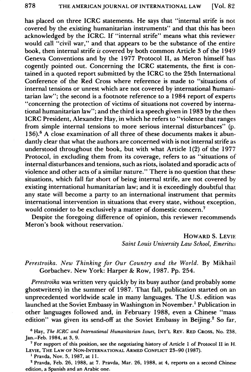 Perestroika. New Thinking for Our Country and the World. By Mikhail ...