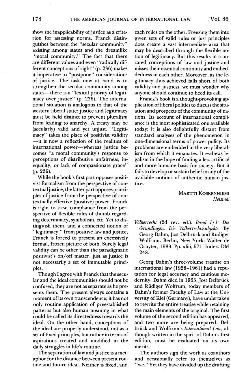 Völkerrecht (2d rev. ed.). Band I/1: Die Grundlagen. Die ...