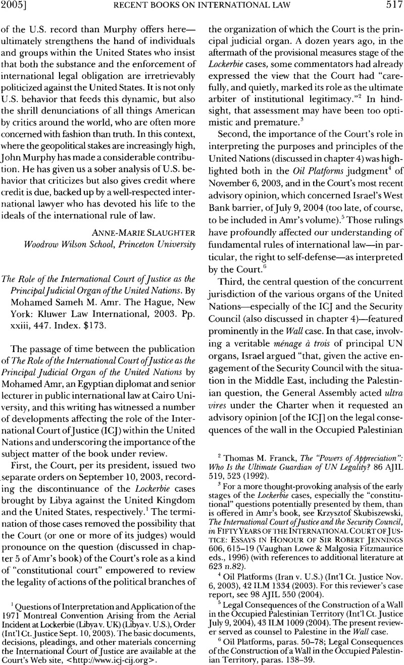 The Role of the International Court of Justice as the Principal ...