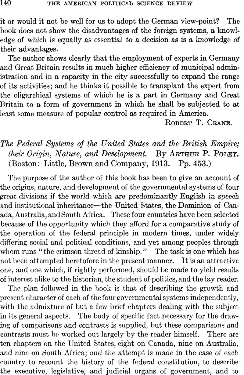 The Federal Systems of the United States and the British Empire; their ...