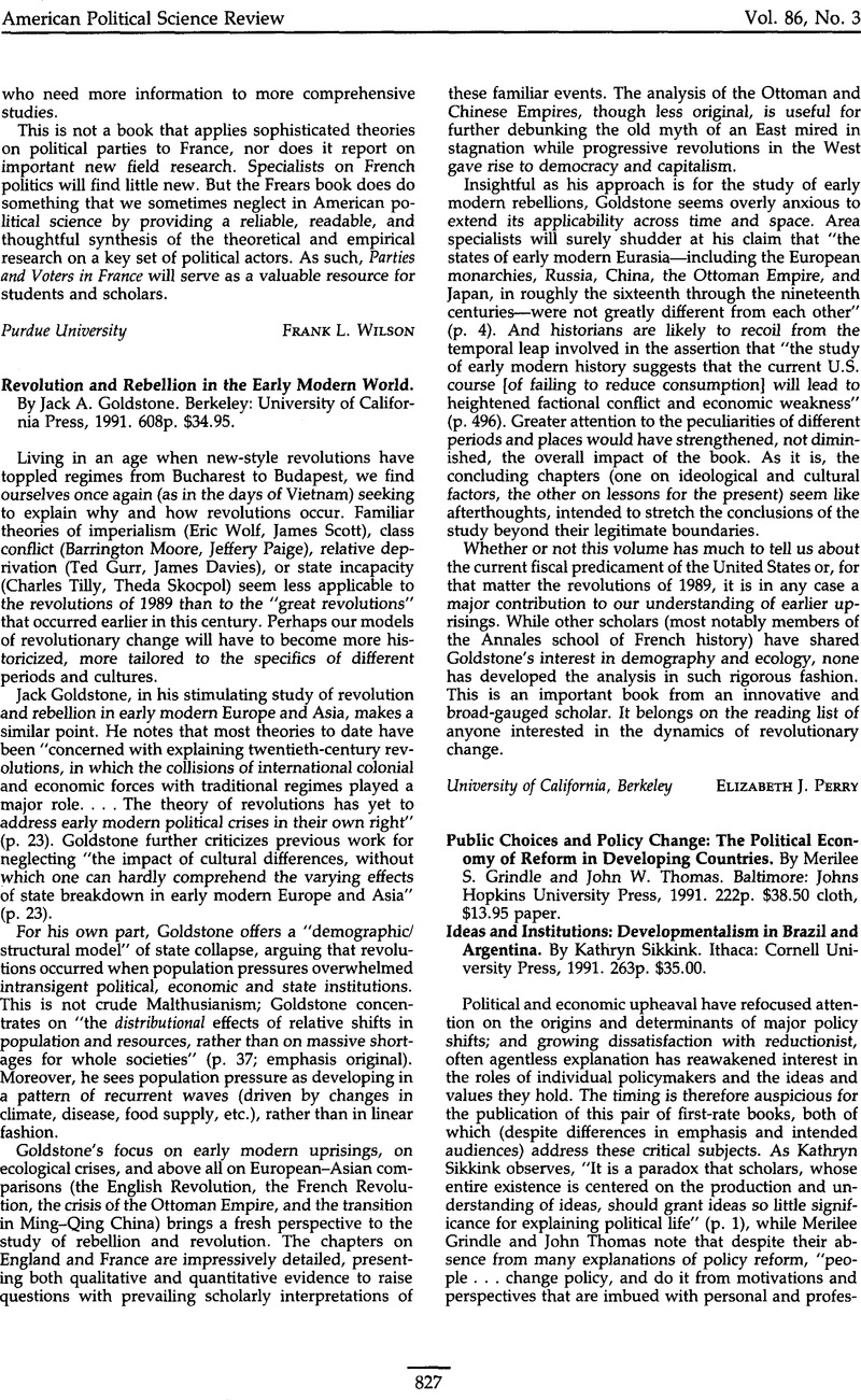 Public Choices and Policy Change: The Political Economy of Reform in ...