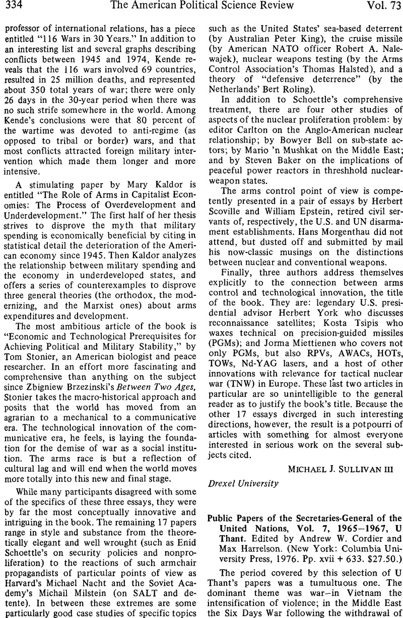 Public Papers of the Secretaries-General of the United Nations, Vol. 7 ...