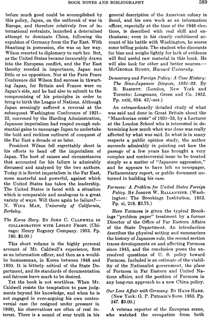 The Korea Story. By John C. Caldwell in collaboration with Lesley Frost ...