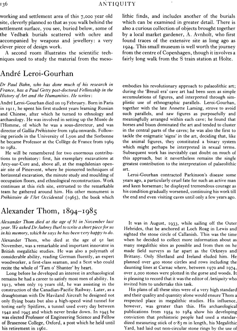 Alexander Thom, 1894–1985 | Antiquity | Cambridge Core