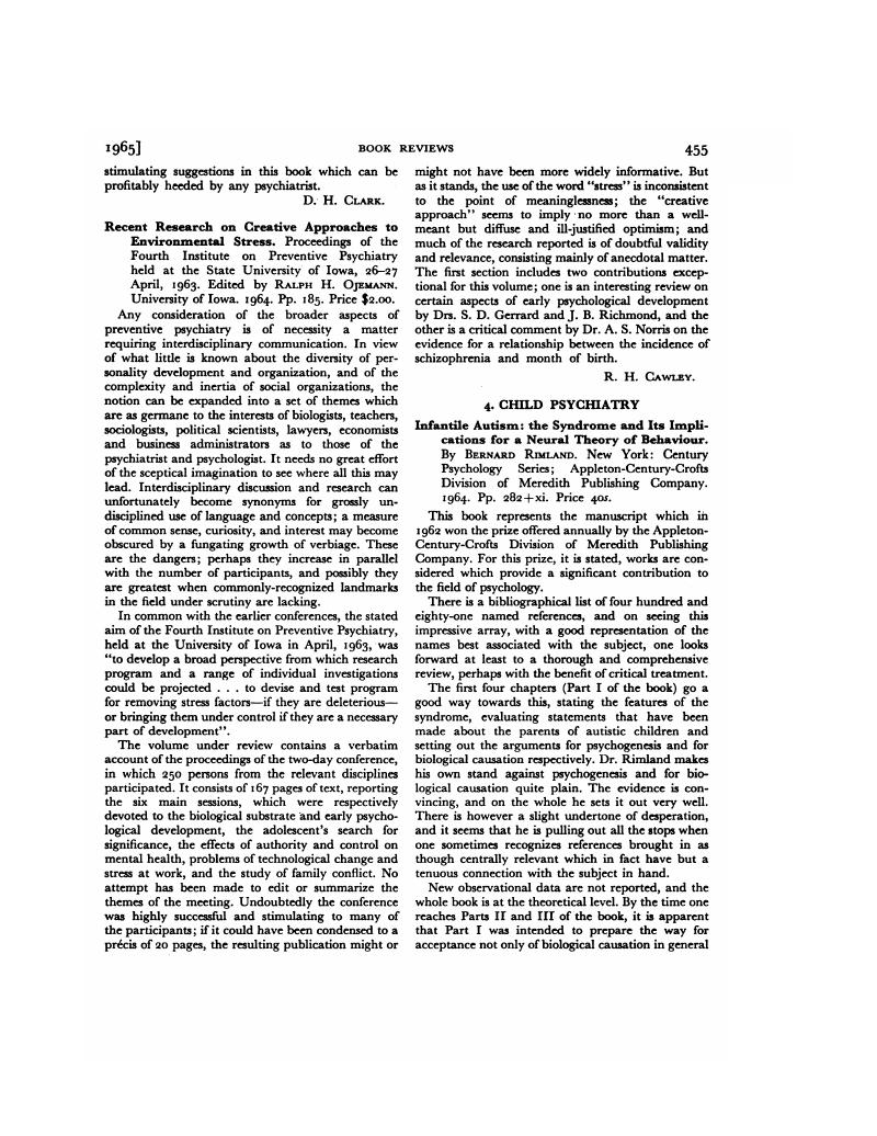 Infantile Autism: the Syndrome and Its Implications for a Neural Theory ...