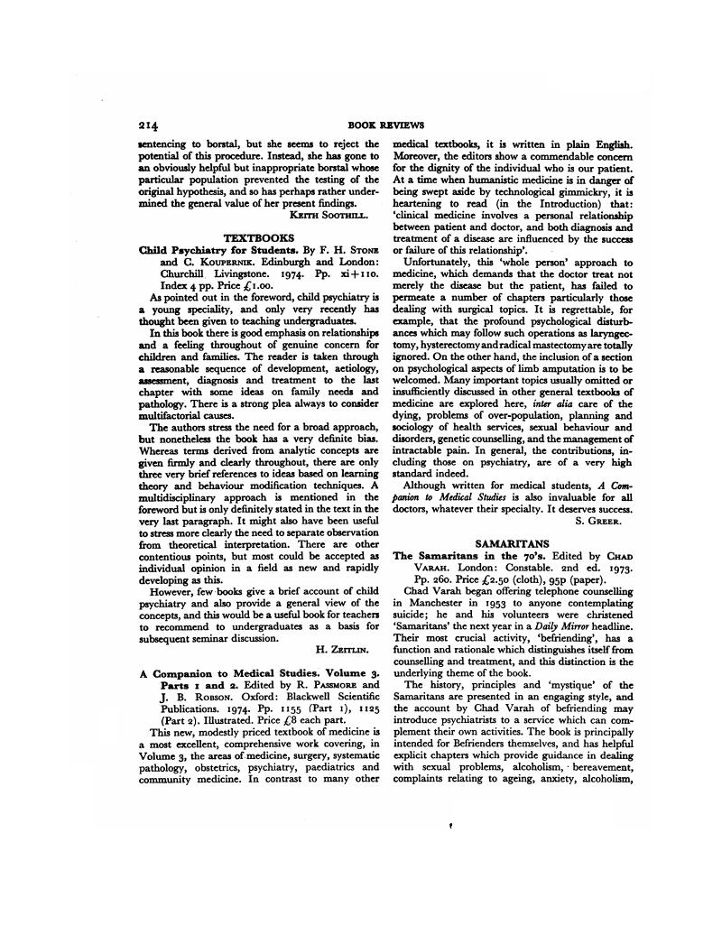 Samaritans - The Samaritans in the 70's. Edited by Chad Varah. London ...